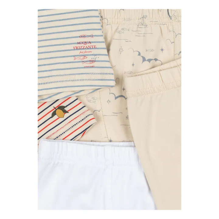 Konges Sløjd - Pack of 5 Striped Organic Cotton Boxer Briefs - Beige ...