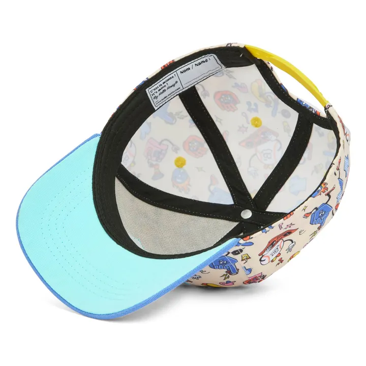 Hello Hossy - Baseball Party Curved Visor Cap Recycled Fibers - Blue ...