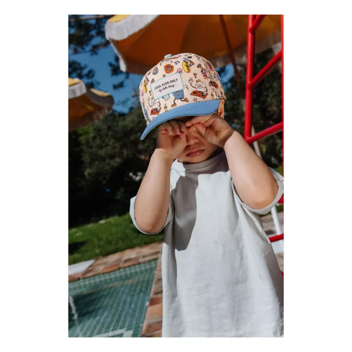 Hello Hossy - Baseball Party Curved Visor Cap Recycled Fibers - Blue ...