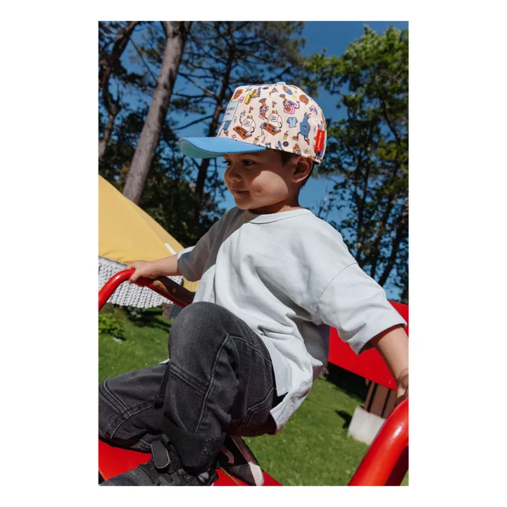 Hello Hossy - Baseball Party Curved Visor Cap Recycled Fibers - Blue ...