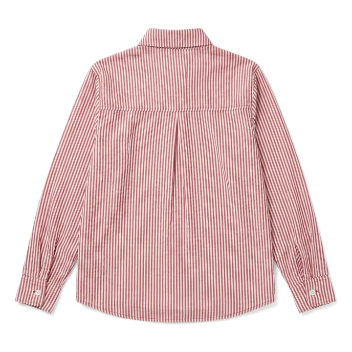 Smallable Kid - Clap Striped Shirt - Cherry red | Smallable