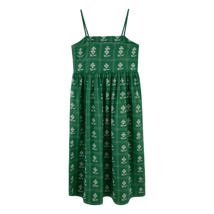 The Tiny Big Sister - Flower pattern dress - Green | Smallable