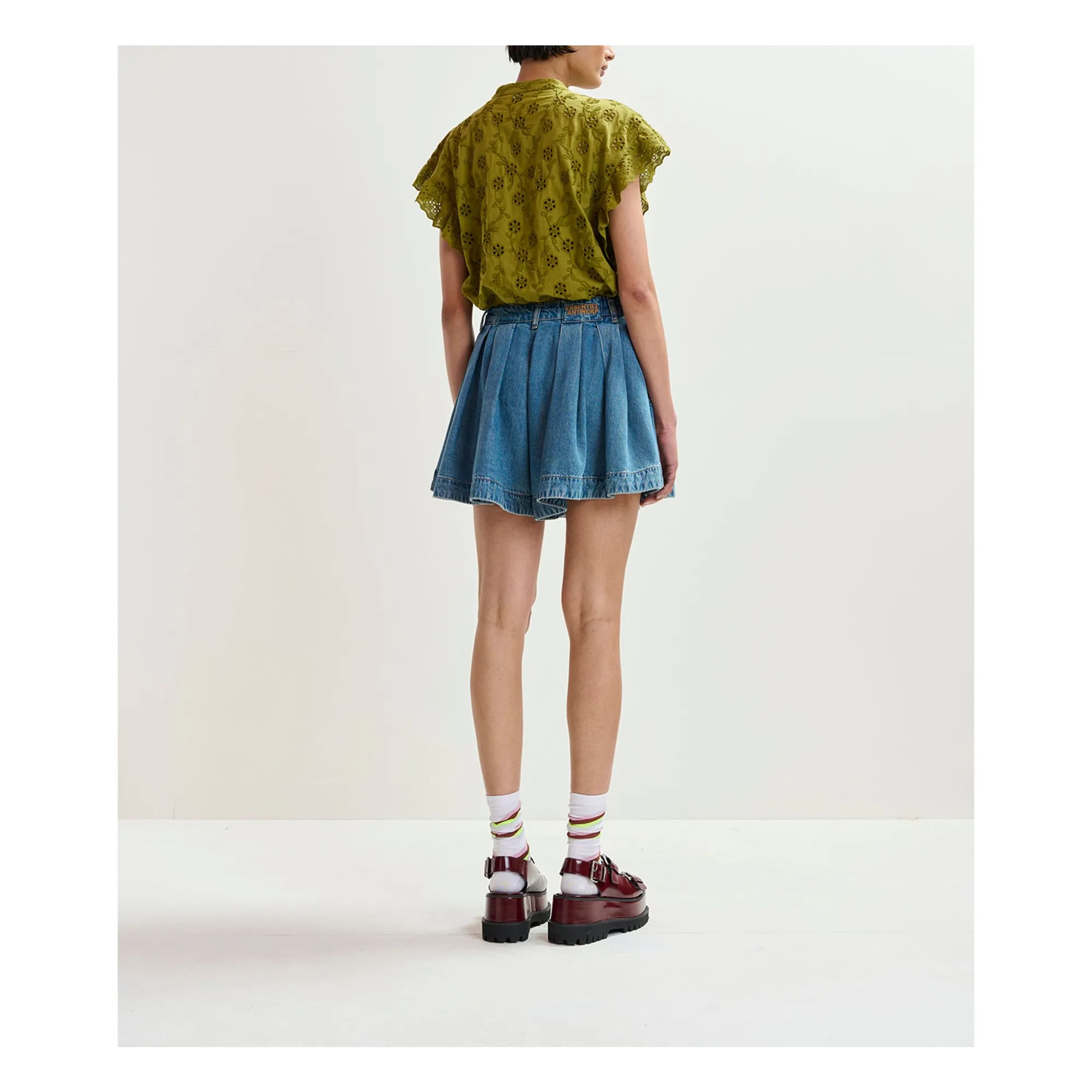Essentiel Antwerp - Joss Organic Cotton Shorts - Blue | Smallable