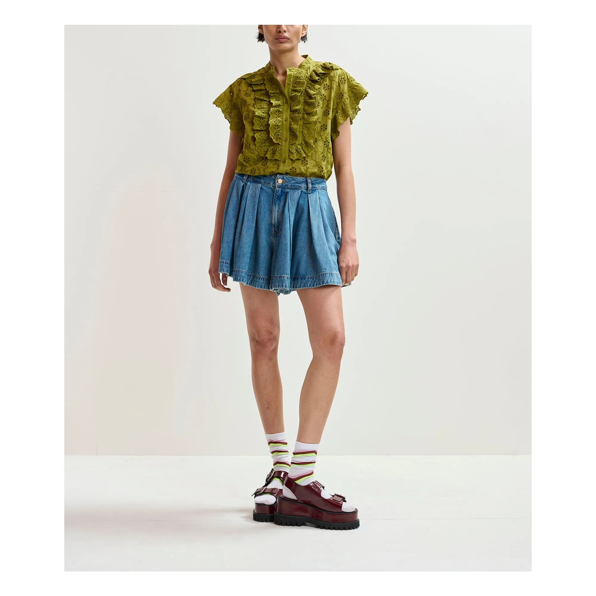 Essentiel Antwerp - Joss Organic Cotton Shorts - Blue | Smallable