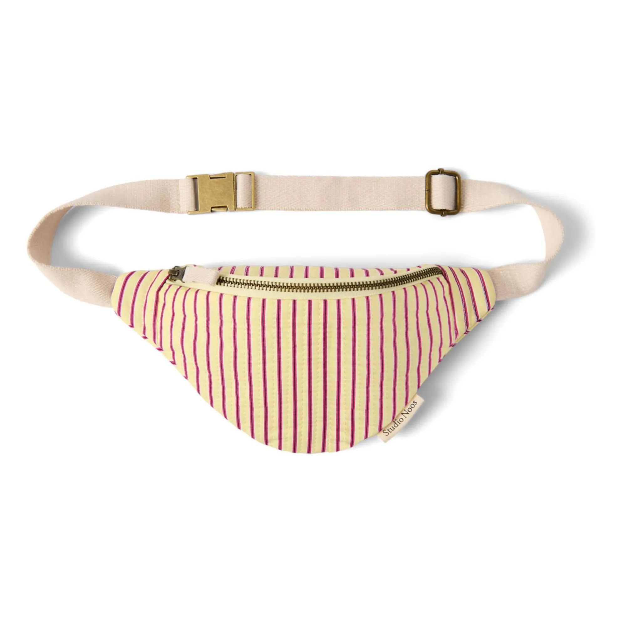 Studio Noos - Sac banane enfant rayé - Jaune pâle | Smallable