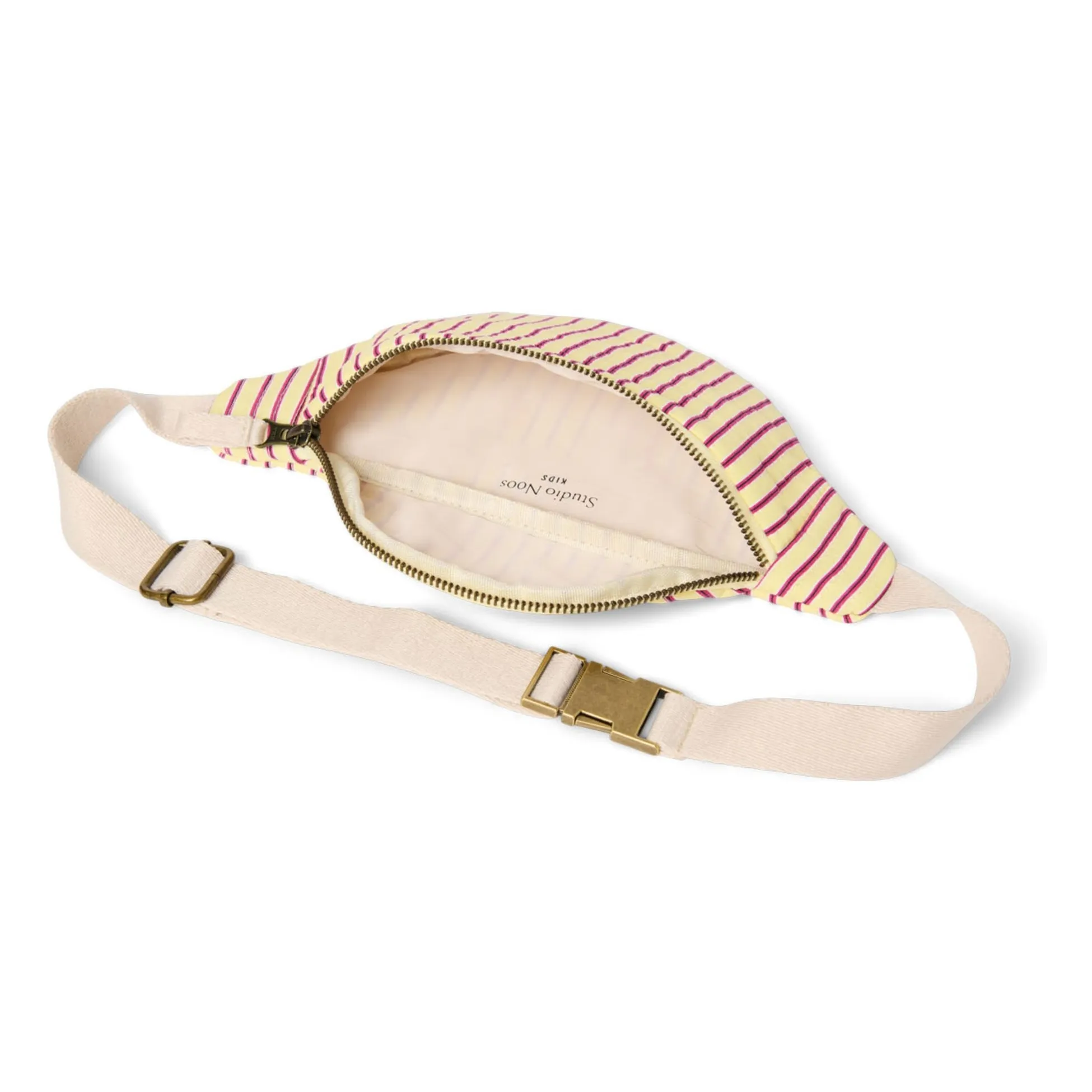 Studio Noos - Sac banane enfant rayé - Jaune pâle | Smallable