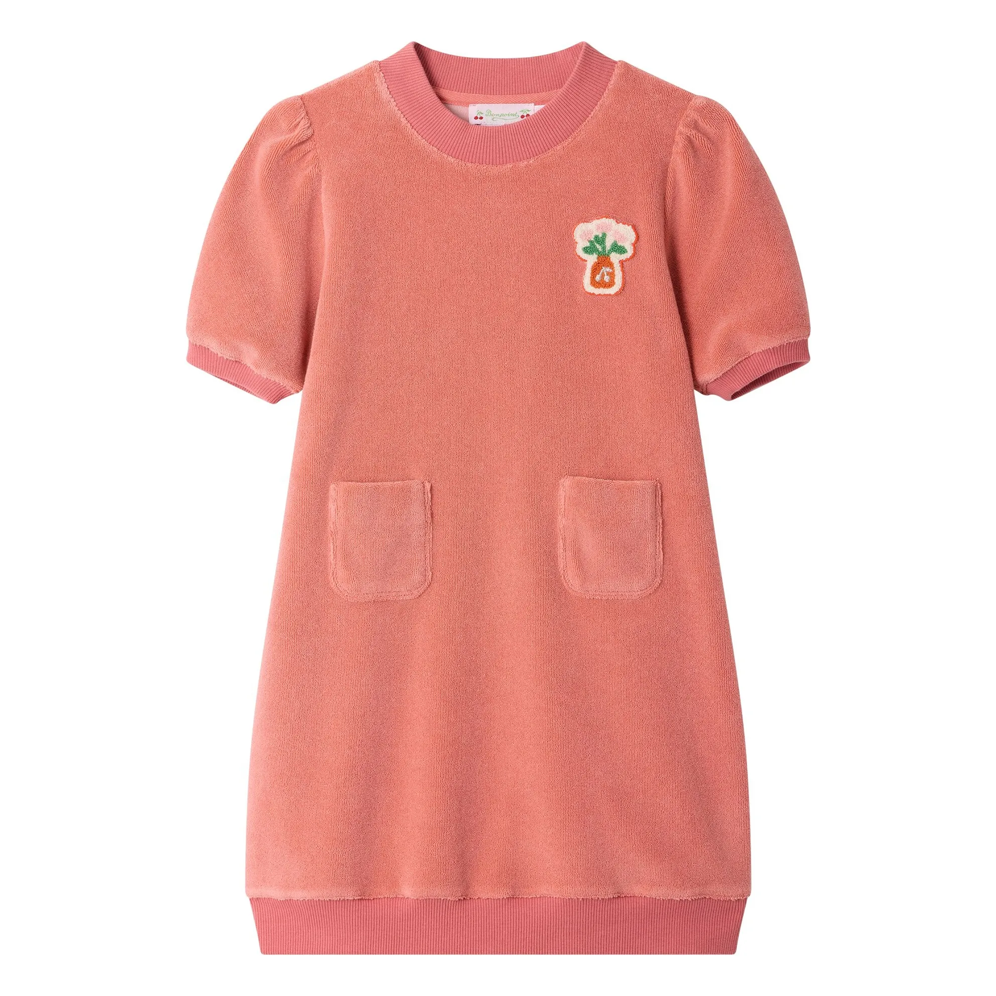 Bonpoint - Marceline organic cotton terry dress - Pink | Smallable