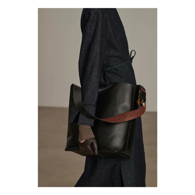 Soeur - Portofino Braided Leather Bucket Bag - Black | Smallable