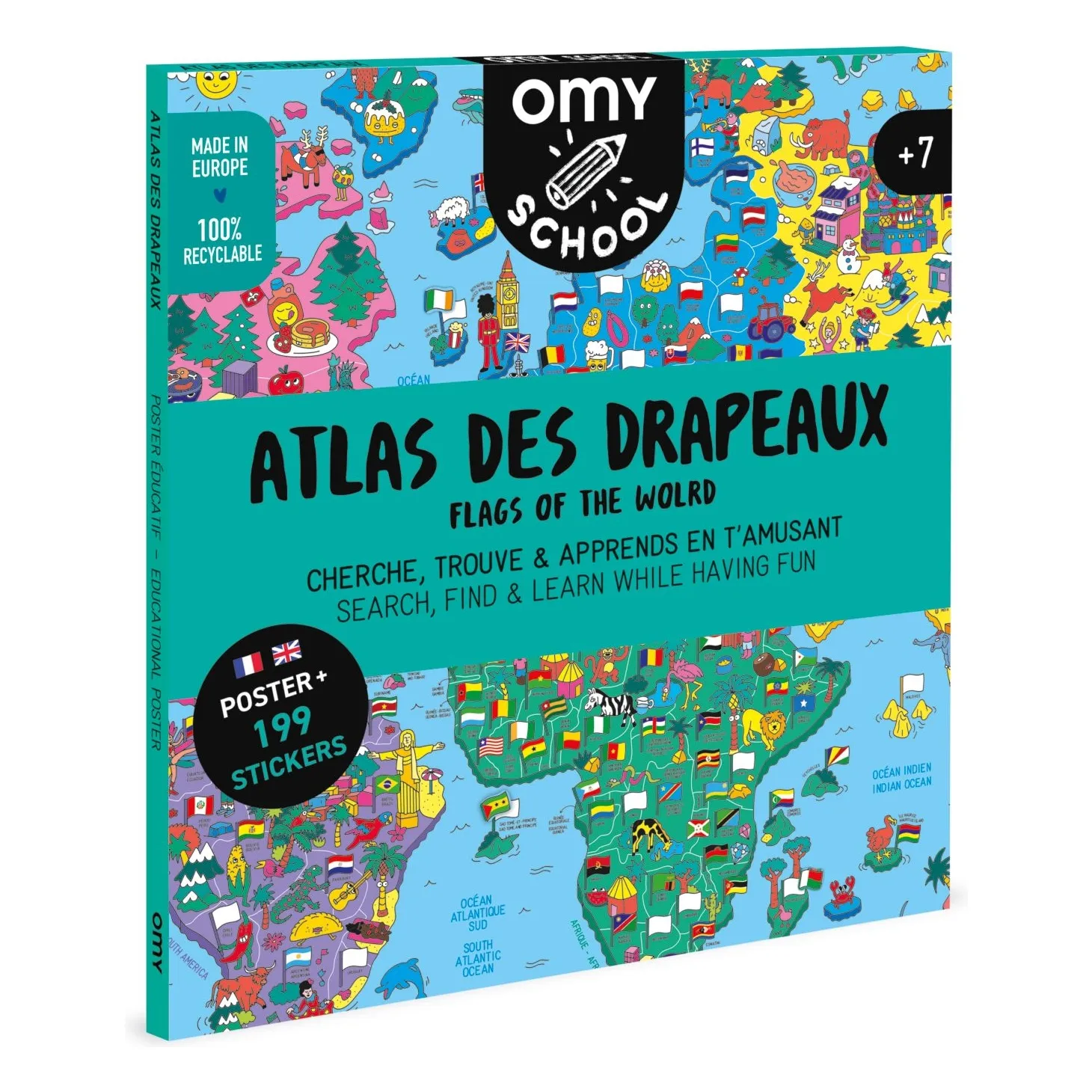Omy - Poster with Atlas stickers | Smallable