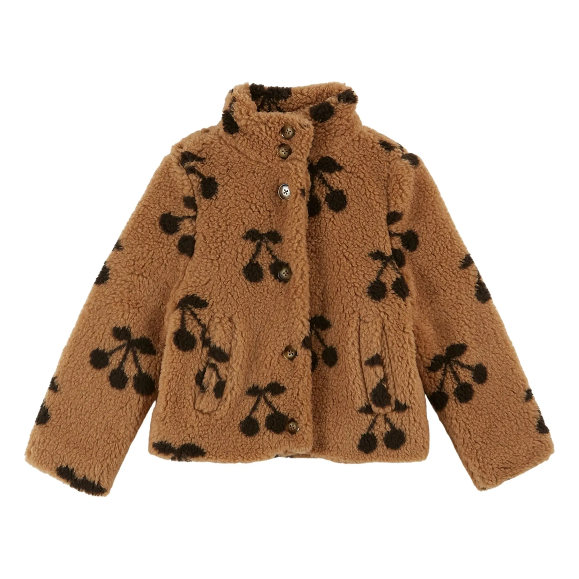 Emile et Ida - Cherry Fleece Coat - Caramel | Smallable